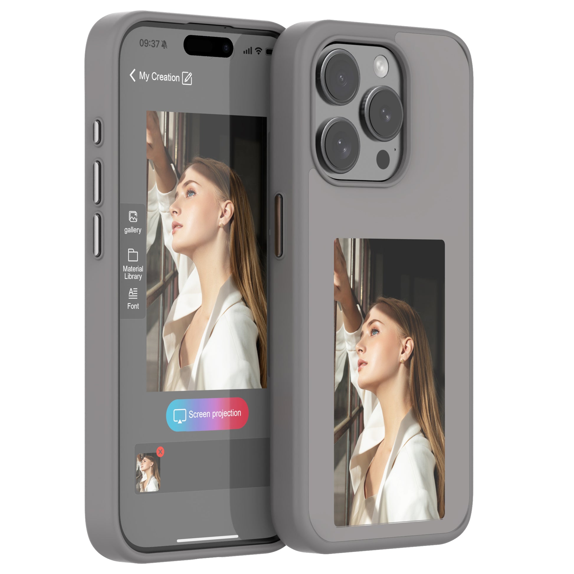 E-Ink iPhone Case NFC display on Phone Case – NFC Cases